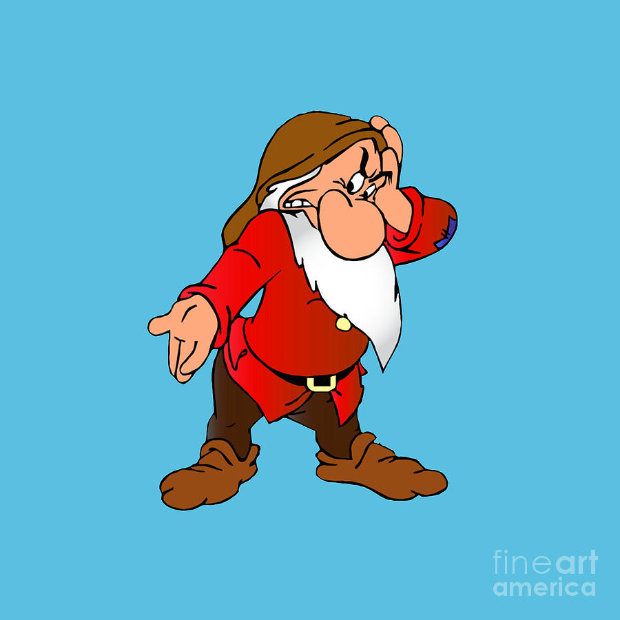 Grumpy dwarf Drawing by Connie A Stephenson