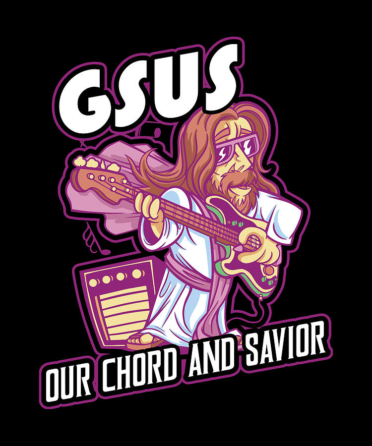 Gsus Chord And Savior Instrument Musician Guitar Digital Art By Fuzius