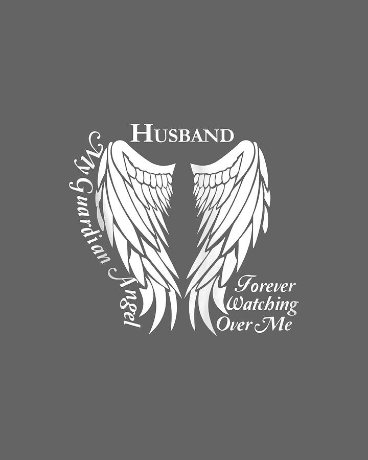 Guardian Angel Husband Memorial Digital Art by Perraa Murph | Pixels