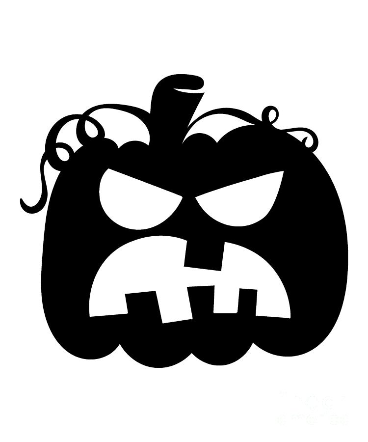 Halloween Jack O Lantern Face Pumpkin Black 4 Digital Art by PIPA Fine ...