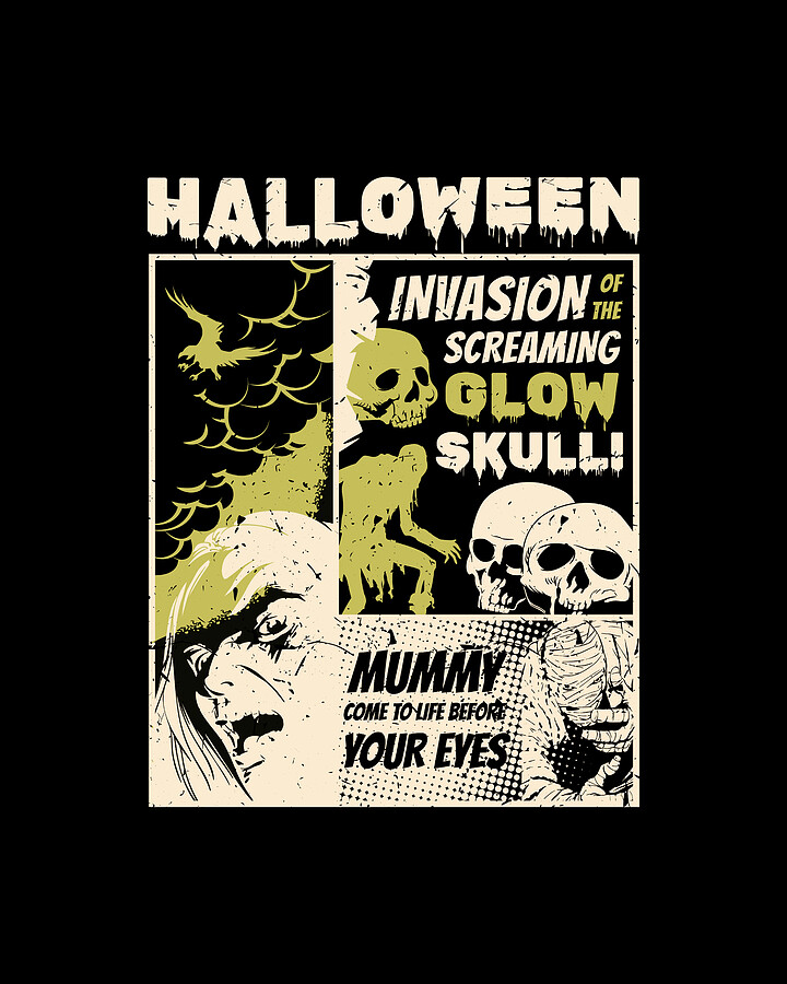 Halloween Mummy Costume Digital Art by Moon Tees - Fine Art America