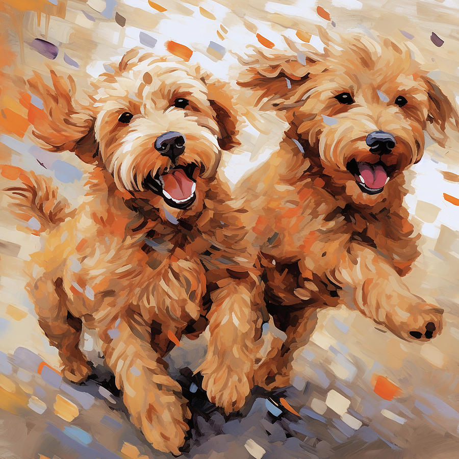 Happy Doodle Puppies Digital Art by Bob Rupp - Fine Art America