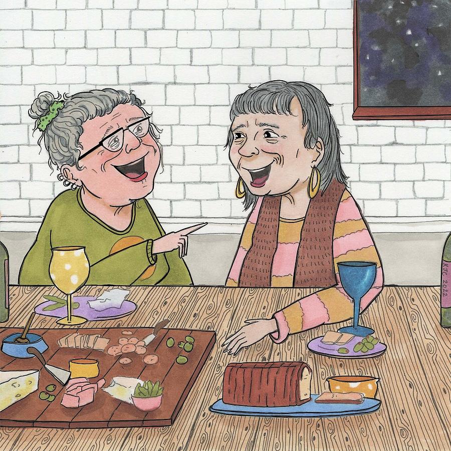 Happy Hour Drawing by Kelsey Cummings - Fine Art America