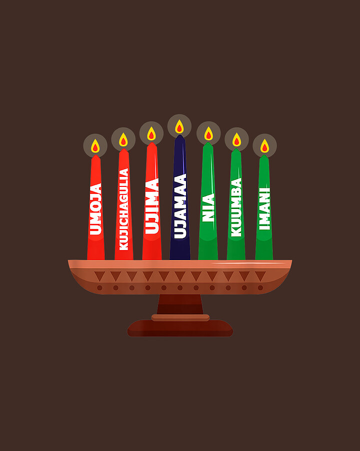 Happy Kwanzaa Kinara Candles African American Holiday Digital Art by ...