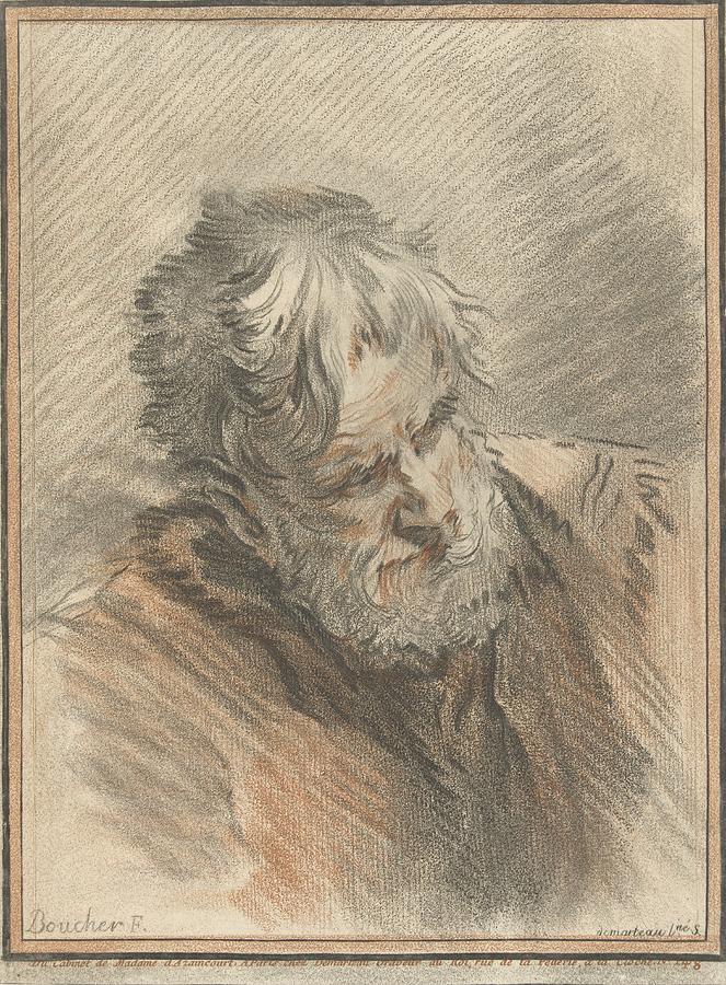 Head of an old man, Gilles Demarteau, Painting by MotionAge Designs - Fine Art America