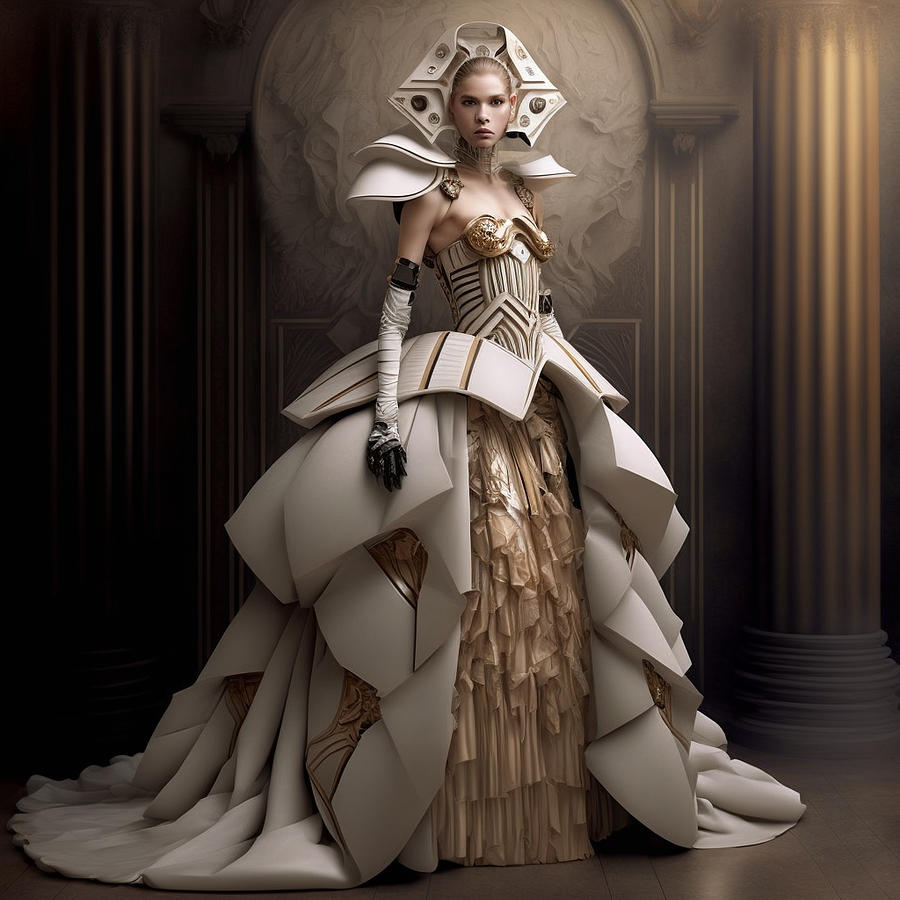 heavenly draping baroque inspired haute couture by Asar Studios Digital ...