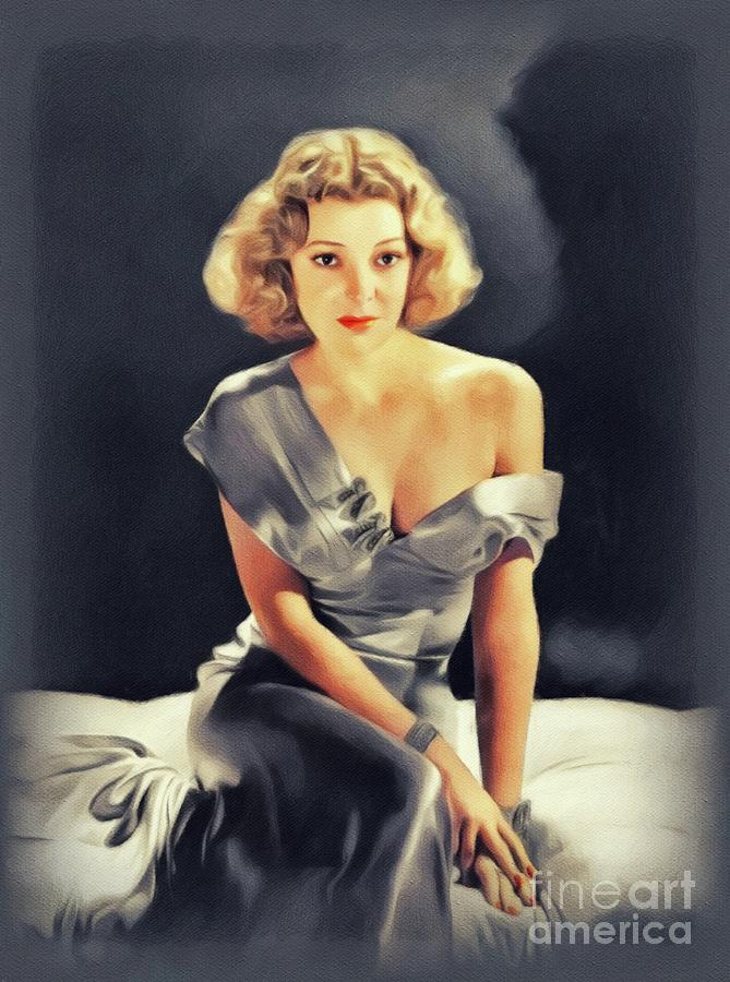 Helen Vinson, Vintage Actress Painting by Esoterica Art Agency - Pixels Merch