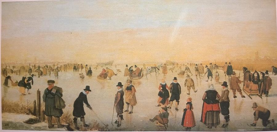Hendrick Avercamp - Skating on the Ice allegedly near Kampen Painting ...