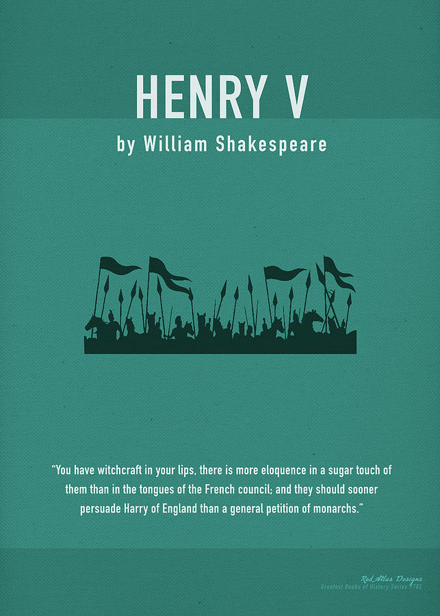 Henry V by William Shakespeare Greatest Book Series Minimalist Poster ...