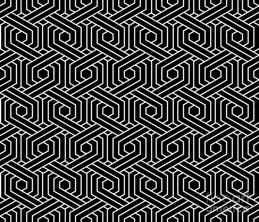 Hexagon Stripe Pattern Digital Art by Patrick Concannon - Fine Art America