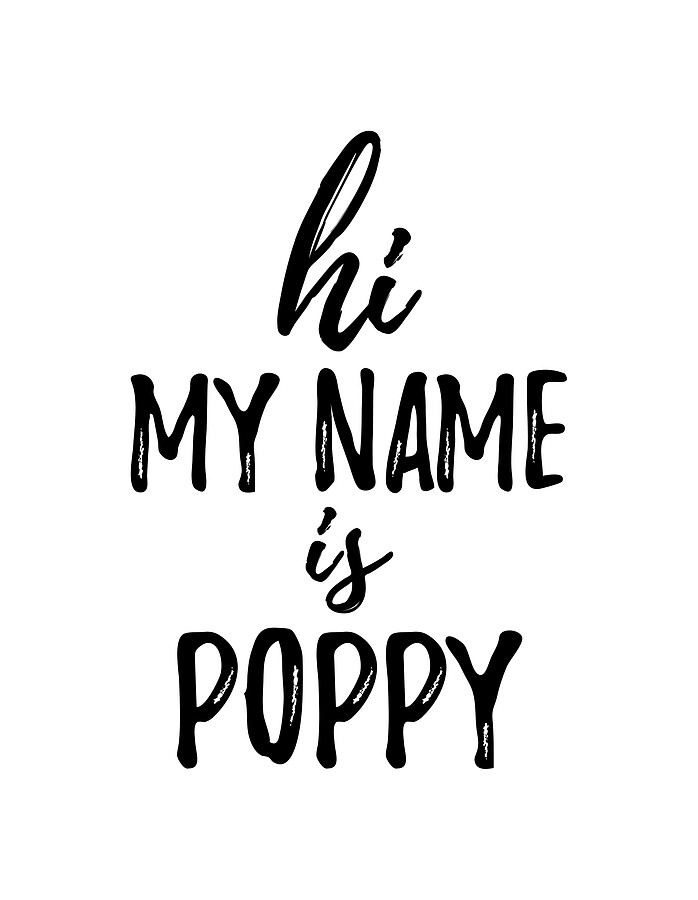 Hi My Name Is Poppy Digital Art by Funny Gift Ideas - Pixels