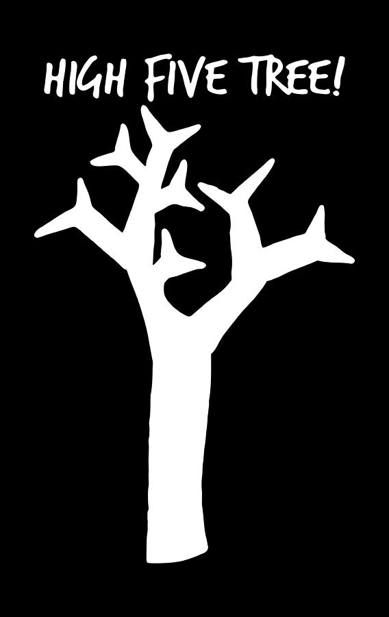 High Five Tree White Digital Art by Juli Jee - Fine Art America