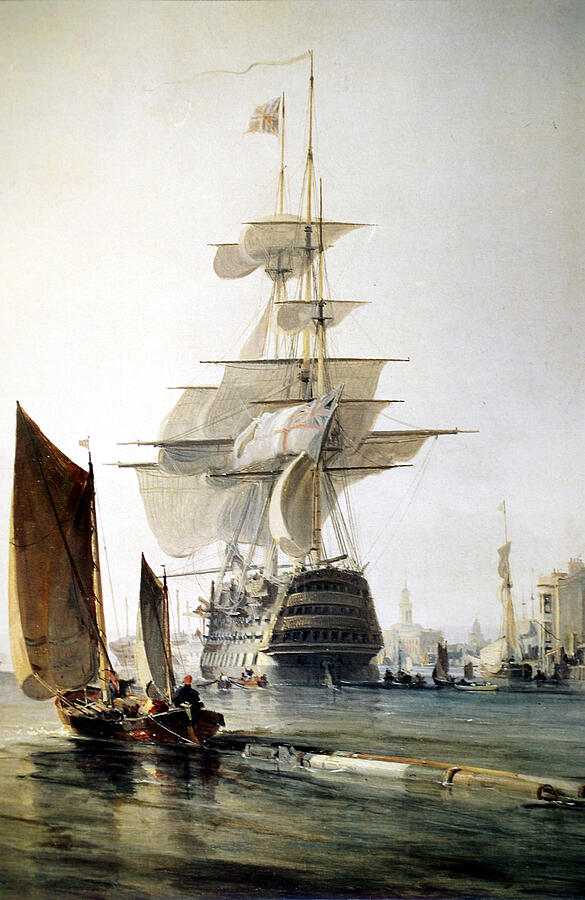 HMS Britannia Chambers Painting by George Hyde Chambers - Fine Art America