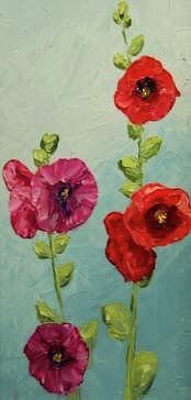 Hollyhocks Painting by Alison Vernon - Fine Art America