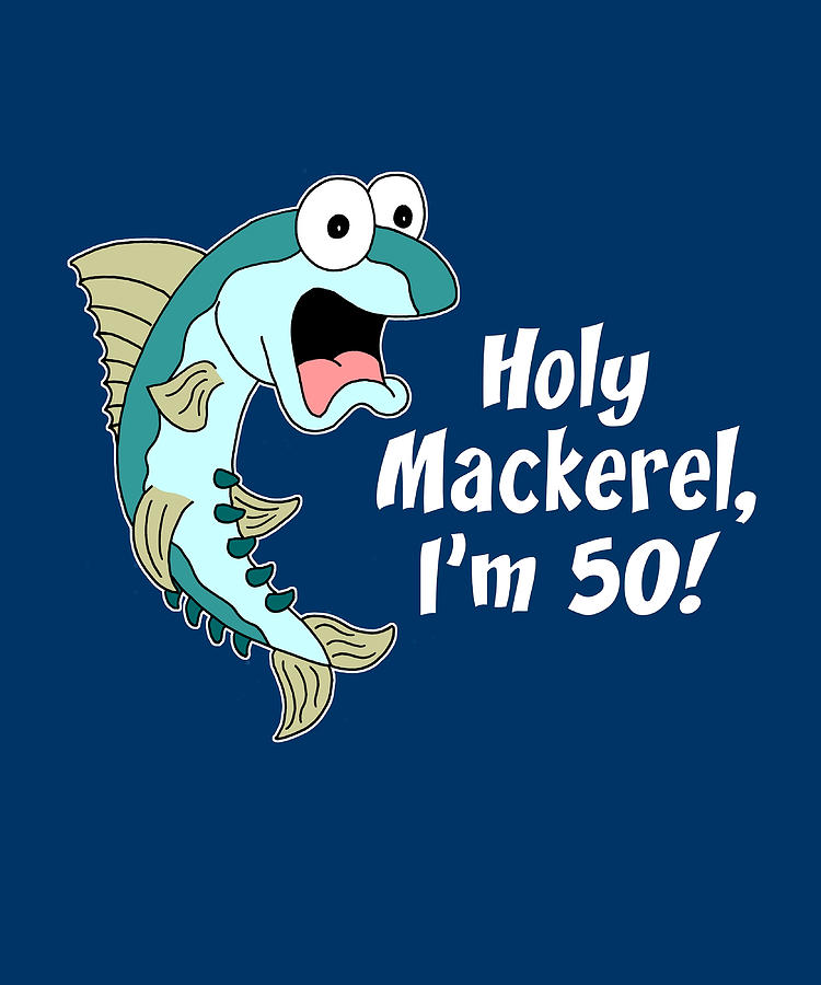 Holy Mackerel Ix27m 50 Funny Cartoon Fish Copy Painting by Gavin Cooper | Pixels