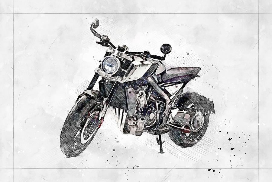 Honda CB4 Roadster 2016 new motorcycles Honda motorcycle Digital Art by Edgar Dorice - Fine Art ...