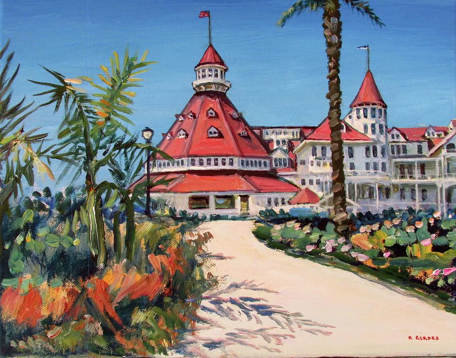 Hotel Del Garden Path Painting by Robert Gerdes - Fine Art America