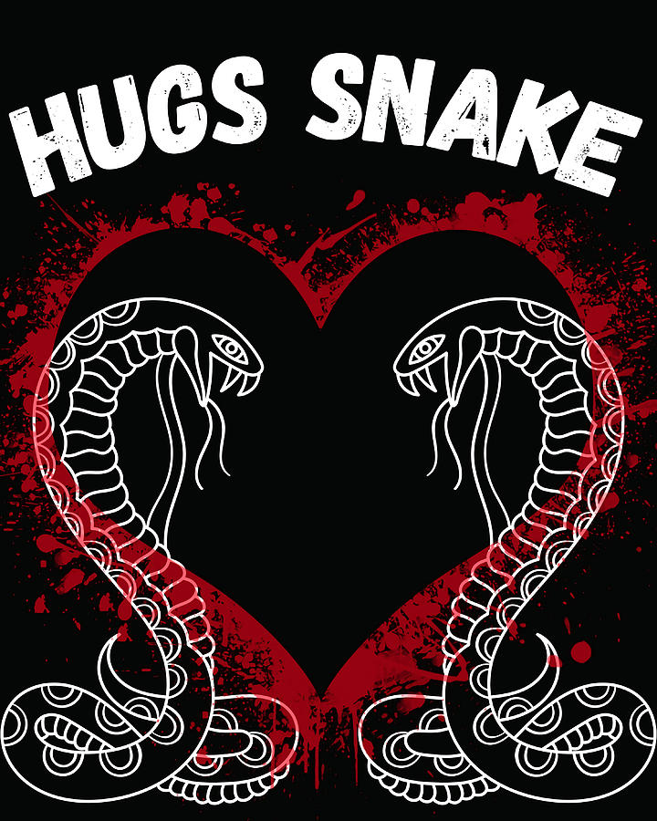 Hugs Snake love Poster trending Painting by Dominic Thomas | Fine Art ...