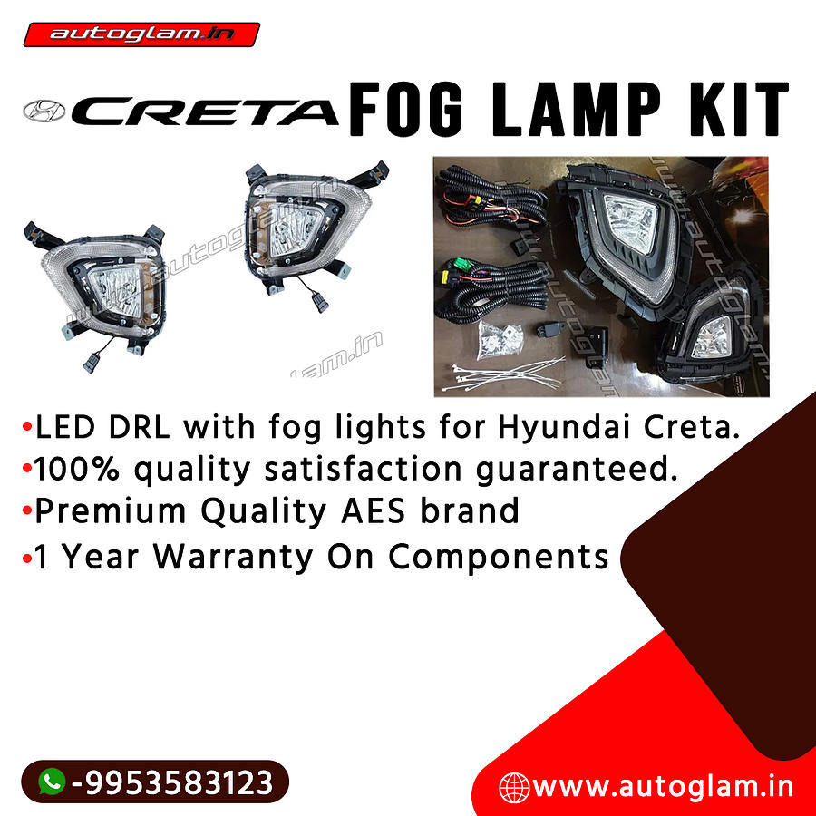 Hyundai Creta Fog Lamp Kit Hyundai Creta Accessories Mixed Media by Autoglam - Fine Art America