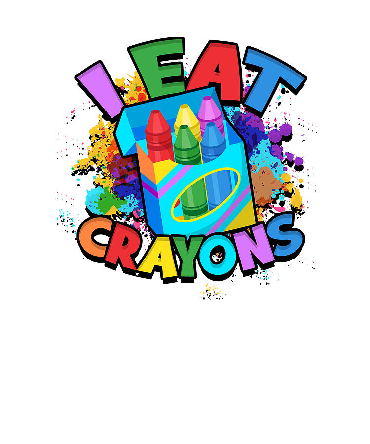 I eat crayons - colour Digital Art by Anthony Isha - Fine Art America