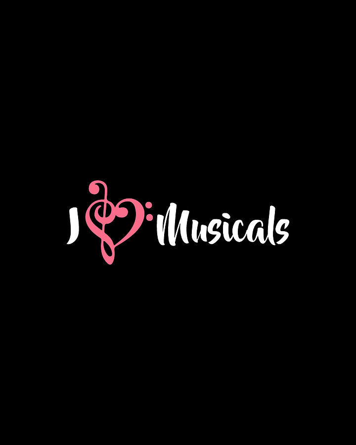 I Heart Musicals Love Treble Bass Clef Drawing by Noirty Designs | Fine ...