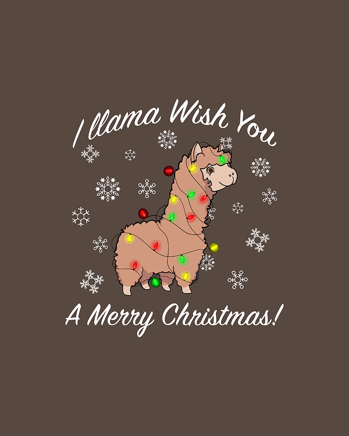 I Llama Wish You A Merry Llama Sweater for Christmas present Digital ...