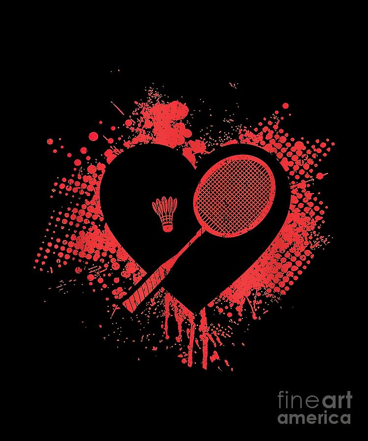 I Love Badminton Badminton Sports Player Day Painting by Julie Kelly ...