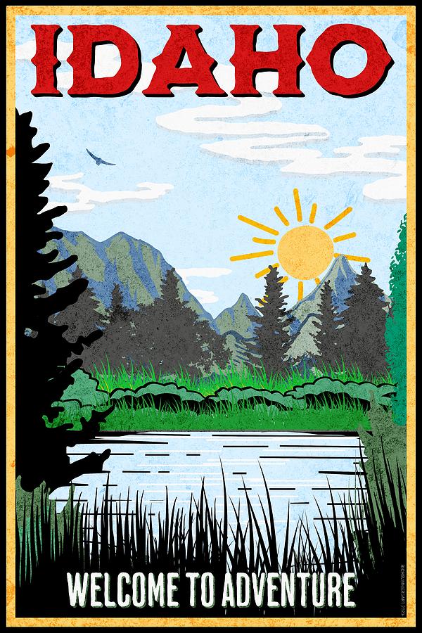 Idaho Travel Poster Digital Art by Rich Summers - Fine Art America
