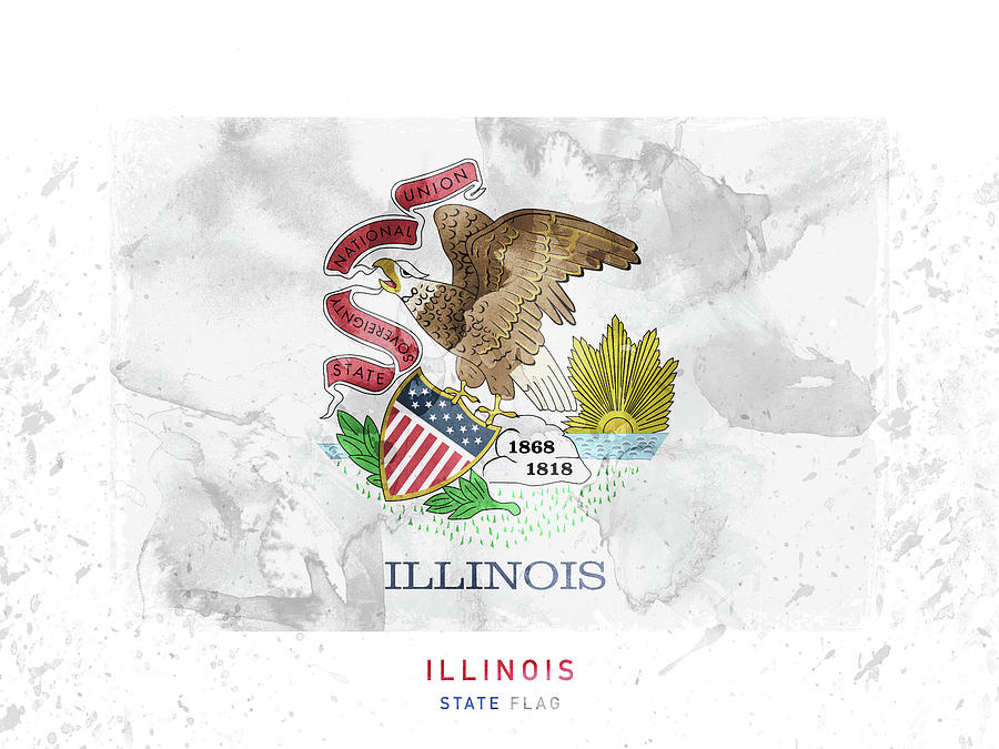 Illinois State Flag Digital Art by Chara | Fine Art America