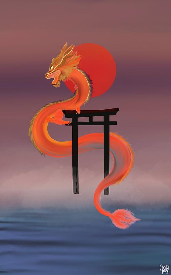 Illustration - Red Moon Digital Art by Kelly Rocha - Fine Art America