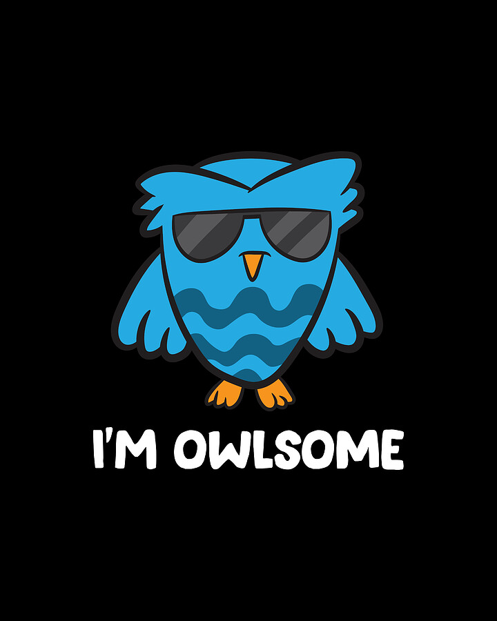 Im Owlsome Bird Love Owl Digital Art by EQ Designs - Fine Art America