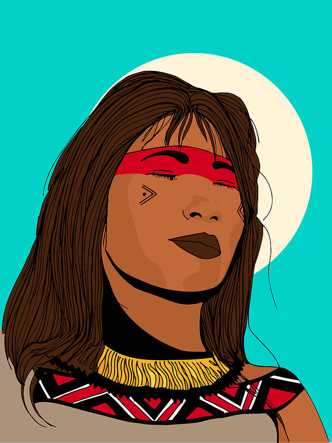 Indigenous Woman Digital Art by Seiglan ES - Fine Art America
