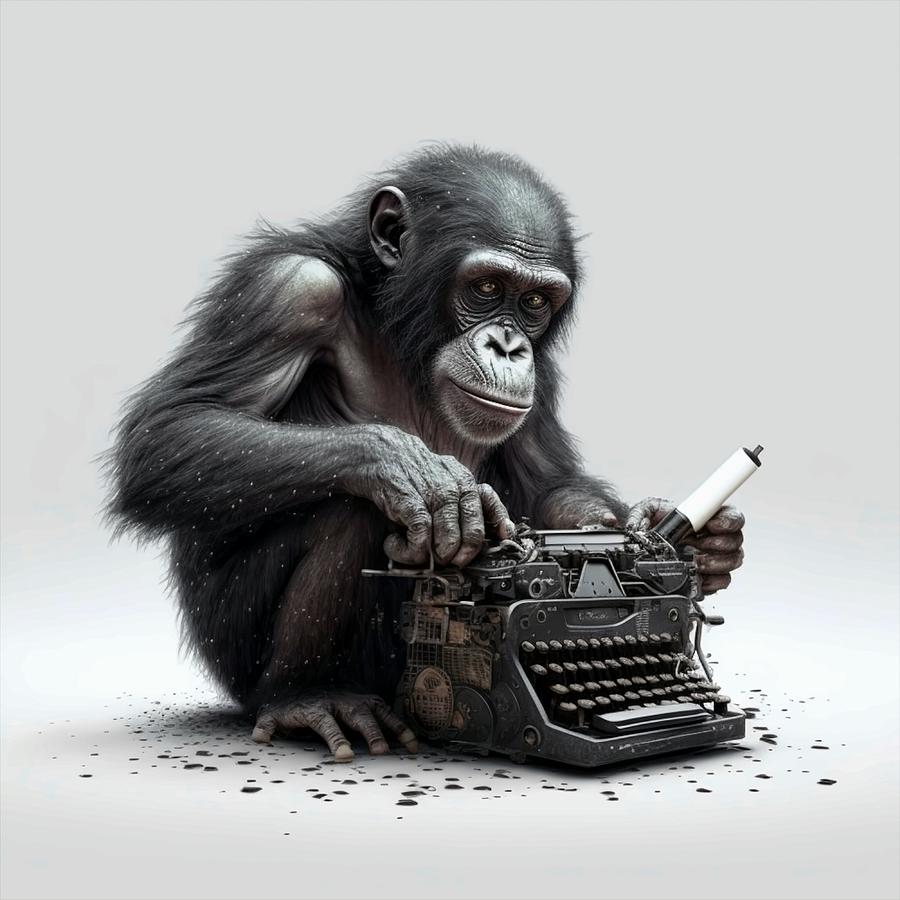 Infinite Monkey Theorem v01 Digital Art by Vincent Carter - Pixels