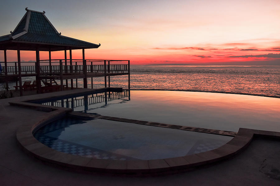 Asian Infinity pool, Bali. Photograph by Javier Duran - Pixels