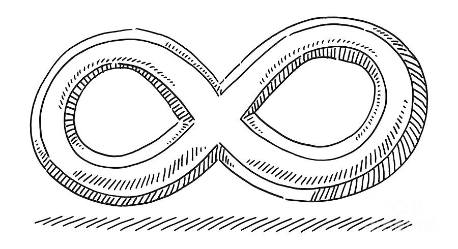 Infinity Symbol Drawing Drawing by Frank Ramspott - Fine Art America