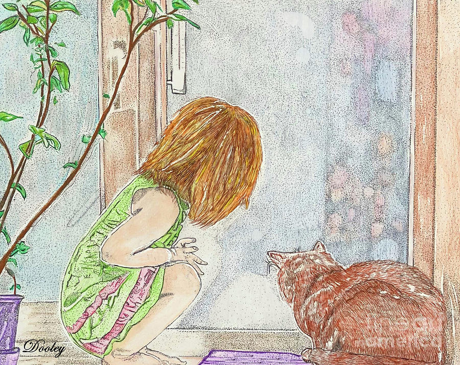 Inside Looking Out Drawing by Edith Dooley | Fine Art America