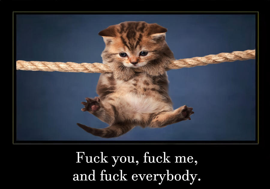 Inspirational Cat Poster Poster green Painting by Tyler Rogers | Fine ...