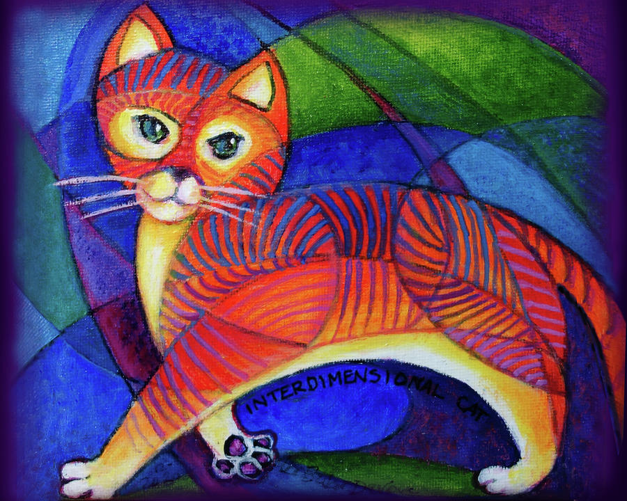 Interdimensional Cat Painting by Lee Baker DeVore - Fine Art America