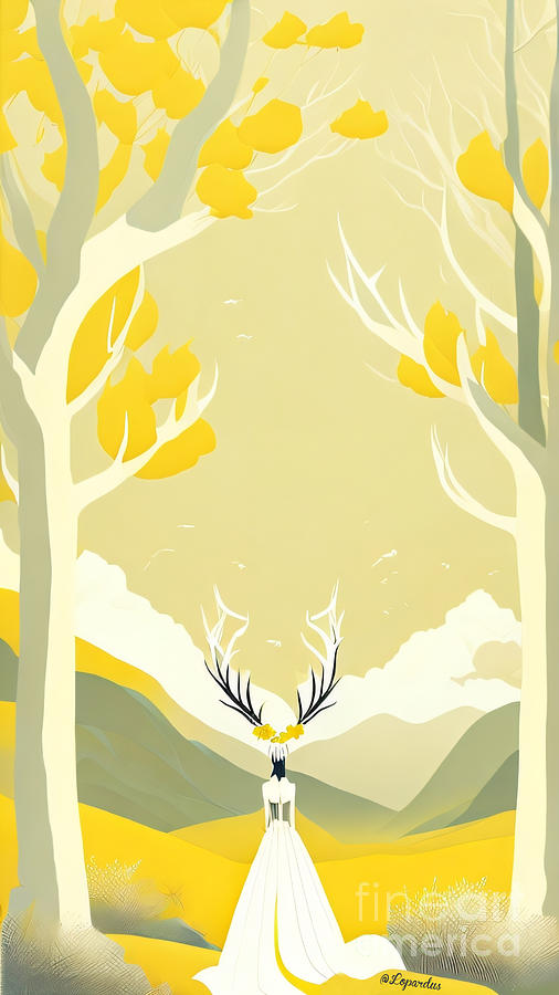 Into The Antler Queen Antlers Mixed Media by Dus Lop - Fine Art America