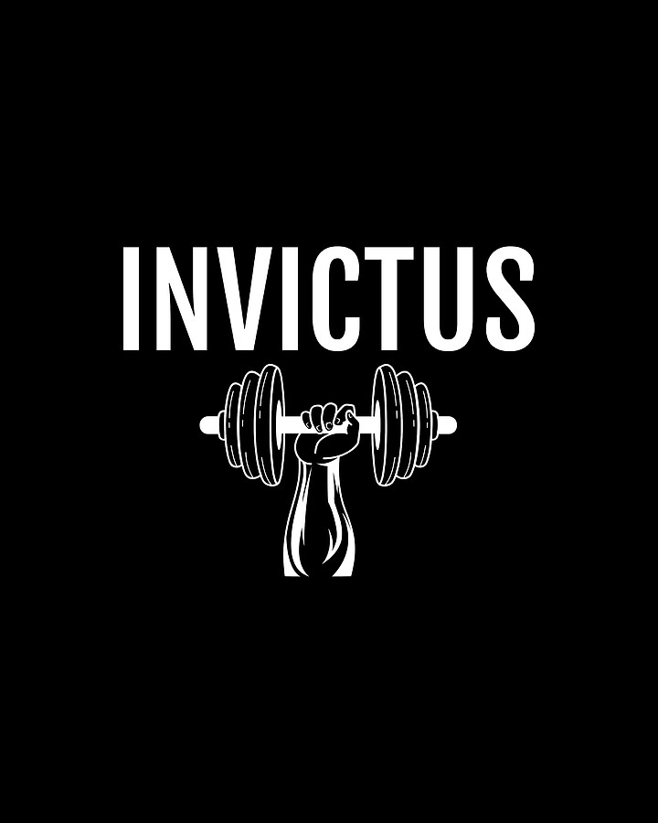 Invictus Unconquered Motivational Latin Phrase graphic Digital Art by ...