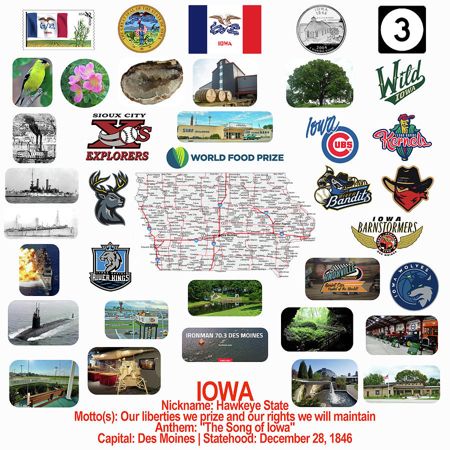 Iowa State Symbols by Robert Banach