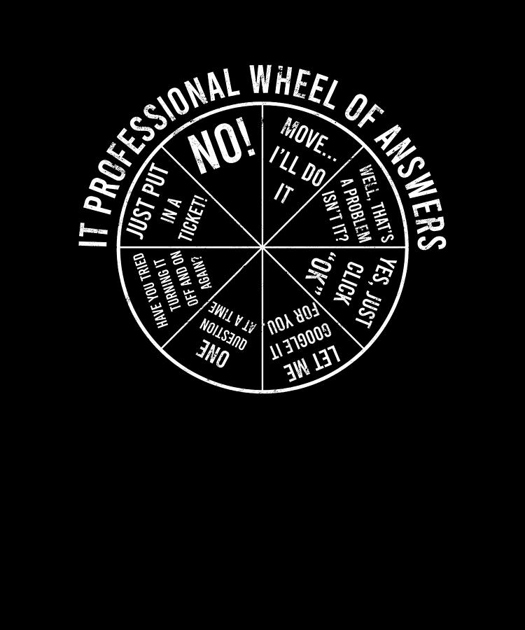 IT Professional Wheel of Answers - programming Digital Art by Anthony ...