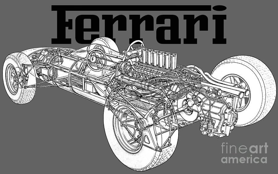 Italian legendary Formula 1 grand prix sport car Ferrari 312 F1 V12 ...