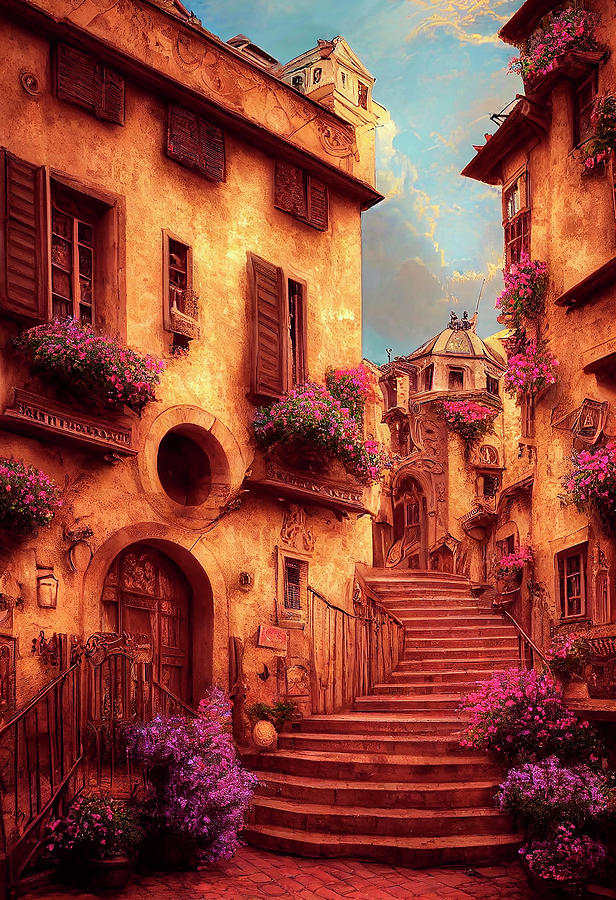 Italian Renaissance Town Digital Art by Tim Hill - Fine Art America