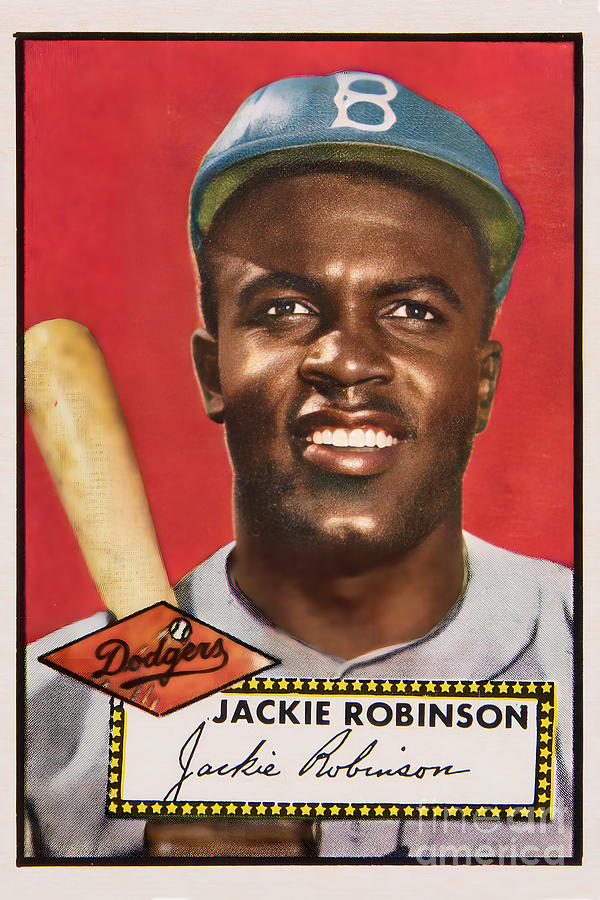 Jackie Robinson Baseball Card Restored and Enhanced 20230622 Photograph ...