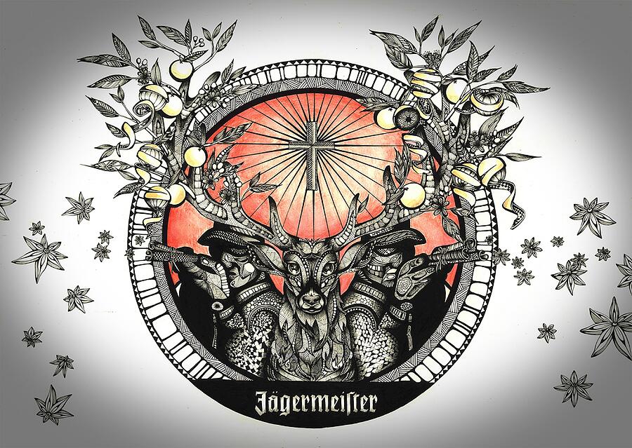 Jagermeister Mystic Stag Digital Art by Poster Chart art - Pixels Merch