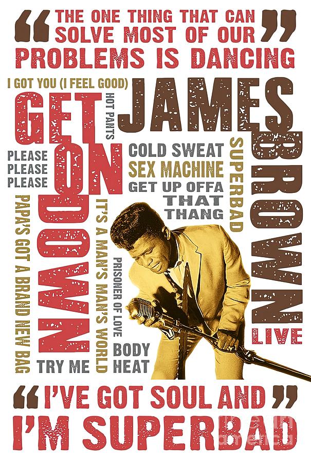 James Brown Painting by Lee Jasmine - Fine Art America