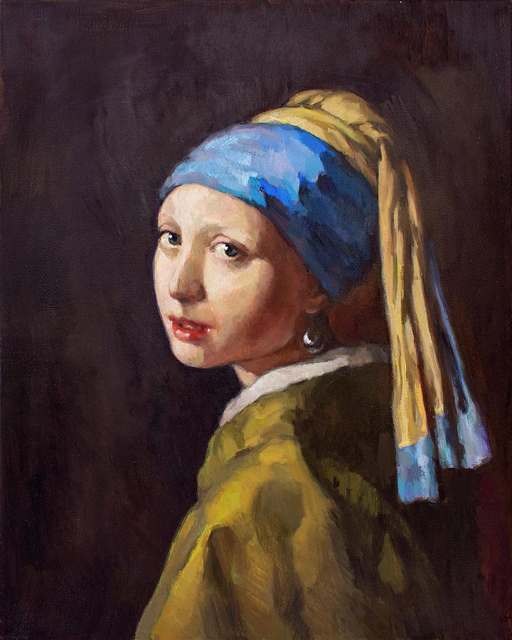 Jan Vermeer. Girl with a pearl earring. Copy Painting by Vera Bondare ...