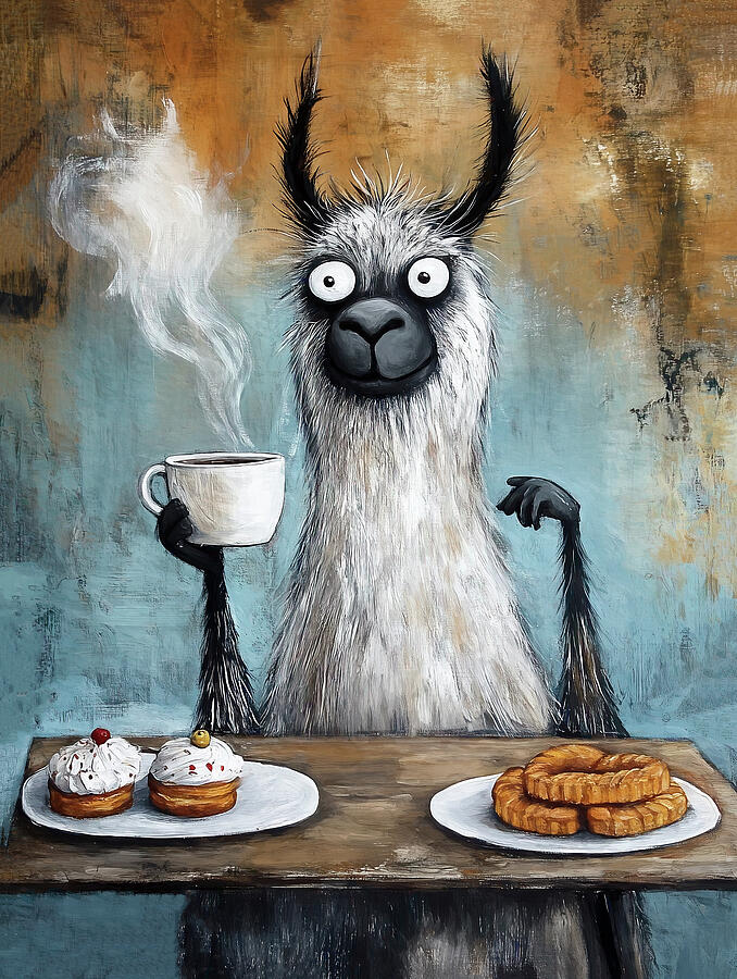 Java Llama Painting by Lisa S Baker - Fine Art America