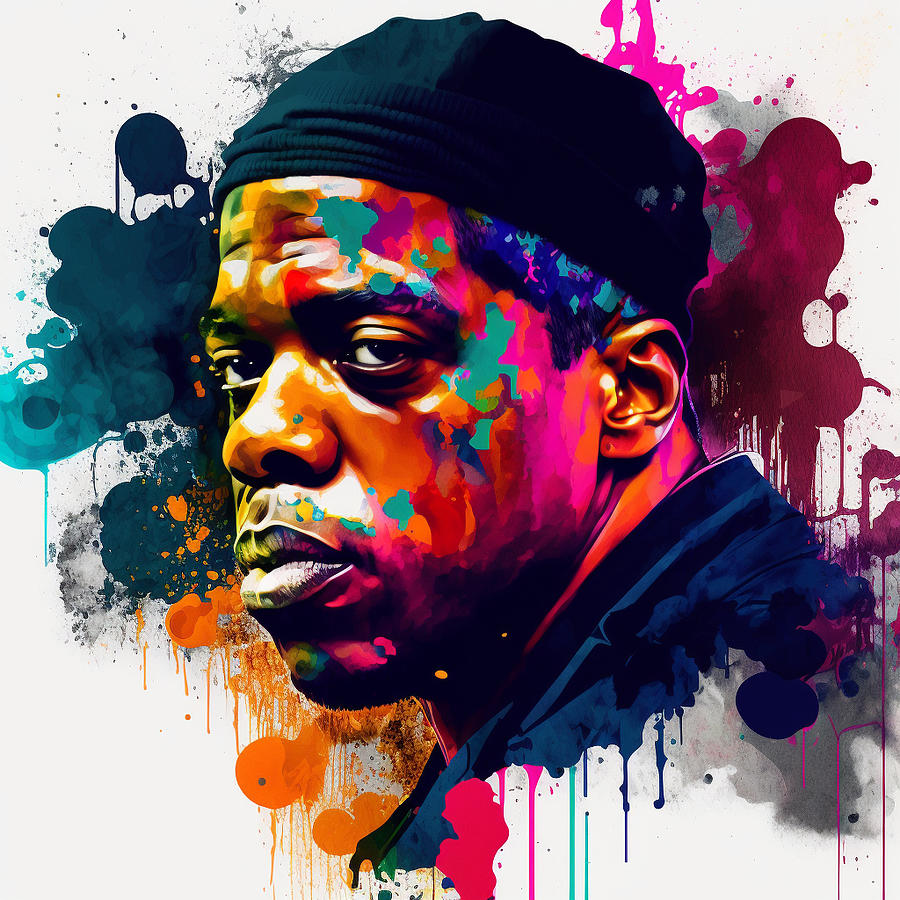 Jay-Z Fan Art 01 Digital Art by Jimmy Sjolander - Fine Art America